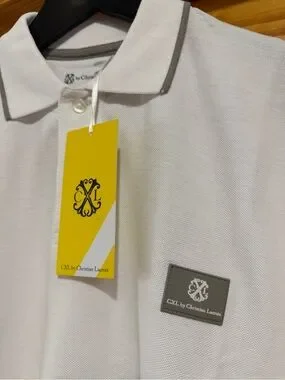 Christian Lacroix | Shirts | Christian Lacroix White Polo With Subtle ...